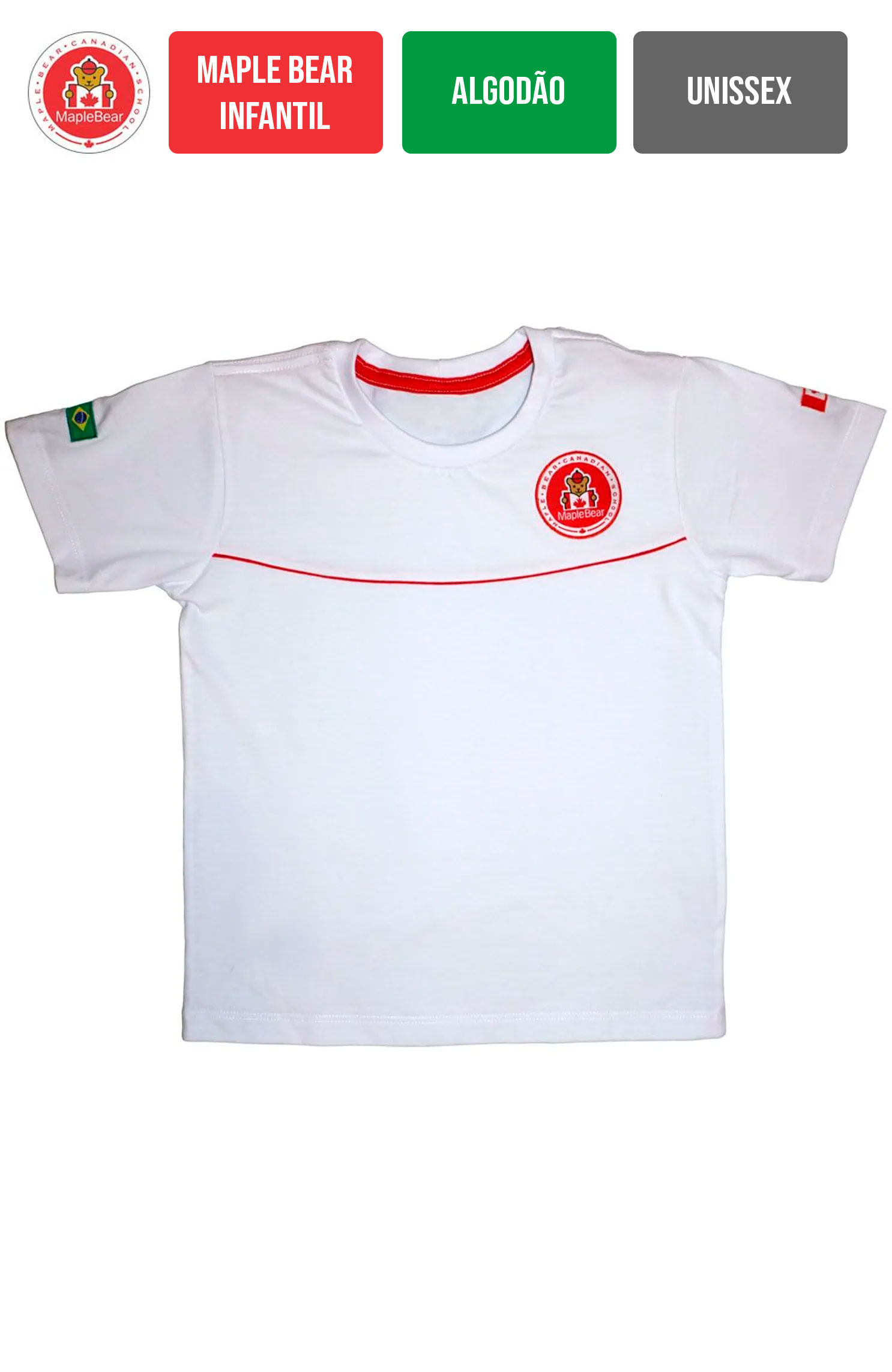 Camiseta Uniforme Maple Bear Infantil (Algodão) | UniformEasy - UniformEasy